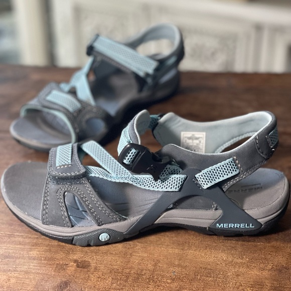 Merrell | Shoes | Merrell Azura Walking Hiking Adjustable Strap Sandals ...
